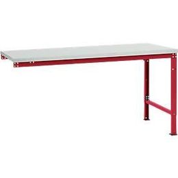 Manuflex Ansatztisch UNIVERSAL Spezial, Tischplatte Kunststoff, 1750x1000, rubinrot
