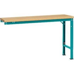 Manuflex Ansatztisch UNIVERSAL Spezial, 1500 x 800 mm, Multiplex natur, wasserblau