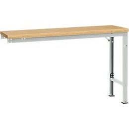 Manuflex Ansatztisch UNIVERSAL Spezial, 1500 x 800 mm, Multiplex natur, lichtgrau