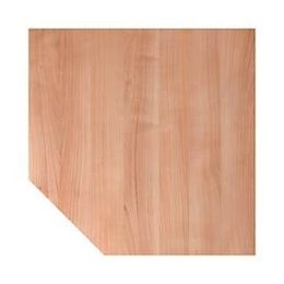 Trapezplatte JENA, 1-Fuß, B 1200 x T 1200 x H 720 mm, Gestell alusilber, Nussbaum-Dekor