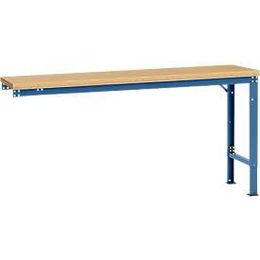 Manuflex Ansatztisch UNIVERSAL Spezial, 1750 x 800 mm, Multiplex natur, brillantblau