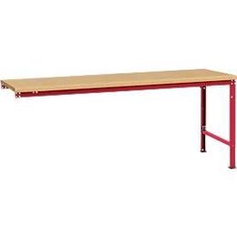 Manuflex Ansatztisch UNIVERSAL Spezial, Tischplatte Multiplex, 2000x1000, rubinrot