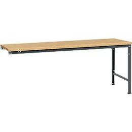 Manuflex Ansatztisch UNIVERSAL Spezial, Tischplatte Multiplex, 2000x1000, anthrazit