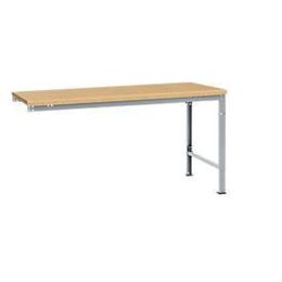 Manuflex Ansatztisch UNIVERSAL Spezial, Tischplatte Multiplex, 1750x1000, alusilber