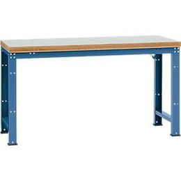 Manuflex Werkbank Profi Standard, Tischplatte Kunststoff B 1750 x T 700, brillantblau