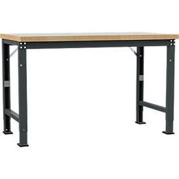 Manuflex Werkbank Profi Spezial, Tischplatte Kunststoff, 1500 x 700 mm, anthrazit