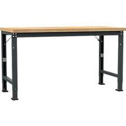 Manuflex Werkbank Profi Spezial, Tischplatte Multiplex, 1750 x 700 mm, anthrazit