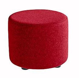 Nowy Styl Sitzhocker TAPA Round, Sperrholz, gepolstert, Schurwolle-Bezug, rot