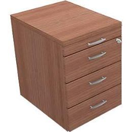 Rollcontainer ARLON OFFICE, B 420 x T 560 x H 585 mm, Nuss Canaletto-Dekor