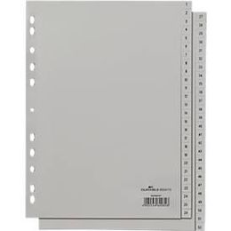 Durable Kunststoffregister, A4 hoch, Zahlen 1-52, grau