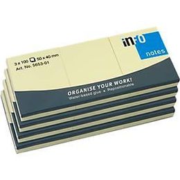 INFO Haftnotizen, 50 mm x 40 mm, 12 x 100 Blatt