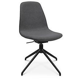 Konferenzsessel Topstar Sitness Life 1.1, dreh-/sitzhöhenverstellbar, ohne Armlehnen, B 460 x T 390 x H 450-480 mm, 4-Fußgestell, Alu schwarz-matt & Stoff, anthr.