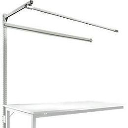 Manuflex Aufbauportal m. Ausleger, Ansatztisch SPEZIAL Arbeitstisch/Werkbank UNIVERSAL/PROFI, 1750 mm, lichtgrau