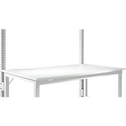 Manuflex Aufbauportal, niedrig, Grundtisch STANDARD Arbeitstisch/Werkbank UNIVERSAL/PROFI, lichtgrau