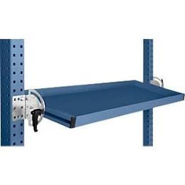 Manuflex Neigbare Ablagekonsole, für Reihe Universal oder Profi, Nutztiefe 345 mm, für Tischbreite 1250 mm, brillantblau