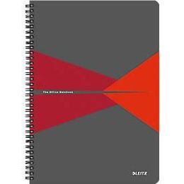 LEITZ® Office Collegeblock 449500 DIN A4, PP, kariert, rot