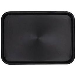 Serviertablett Esmeyer® OHIO, Kunststoff, gummierte Oberfläche, stapelbar, spülmaschinengeeignet, B 415 x T 305 x H 20 mm, Kunststoff, schwarz