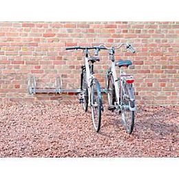 Mottez Wandständer für Fahrräder, 4 Einstellplätze, 90° Bügelausrichtung, Stahl verzinkt