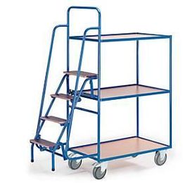 Etagenwagen mit Trittstufen, 3 Etagen