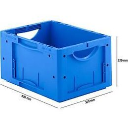 Schäfer Shop Euro Box Serie LTB 4220, aus PP, Inhalt 19,8 L, ohne Deckel, blau