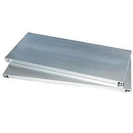 Schäfer Shop Fachböden, für Materialschränke ohne Mitteltrennwand & mit B 950 mm, bis 50 kg, B 950 x T 500 mm, verzinkter Stahl, silber