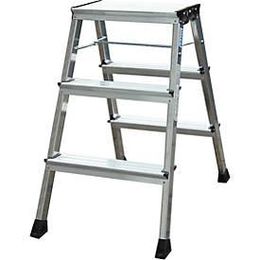 Krause Rolly Doppel-Klapptritt, 2 x 3 Stufen, alufarben