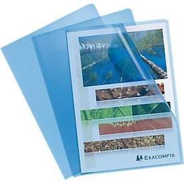 Exacompta Sichthülle, DIN A4, genarbt, 100 Stück, blau