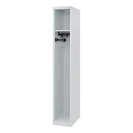 C+P Feuerwehrspind Evolo, Modell EXPERT, 1 Abteil, B 300 x T 500 x H 1850 mm, Bodengleiter, lichtgrau RAL 7035