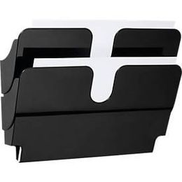 Durable Prospektspender Flexiplus, 2 Spender, A4, quer, schwarz