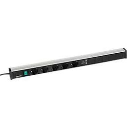 Steckdosenleiste treston 683, 5-fach, 2 x USB-A, An/Aus-Schalter, 4,5 m langes Kabel, 16 A/250 V, B 683 x T 44 x H 52 mm, Aluminium