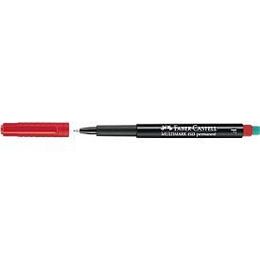 Marker Faber-Castell Multimark, inkl. Spezialradierer, rot, F, permanent