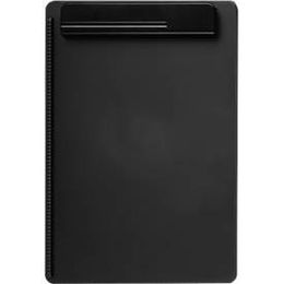 Klemmbrett MAUL MAULgo Recycling, A4, Klemmweite 8 mm, mit Papieranschlag links & Cliphalter für Schreibgeräte, 90 % Recycling-Kunststoff, schwarz