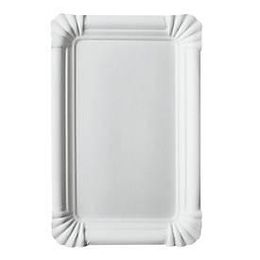 Pappteller Papstar Pure, Einweg, eckig, 130 x 200 mm, lebensmittelecht, FSC®-zertifiziert & kompostierbar, weiß, 4 x 250 Stück