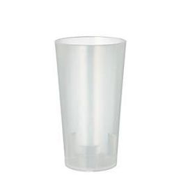 Trinkbecher Papstar, Mehrweg, 0,3 l, Ø 70 mm, mit Füllstrich & Stapelkante, unzerbrechlich, spülmaschinengeeignet, r, PP, transluzent, 10 Stück