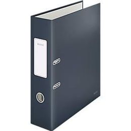 Leitz® Ordner 180° Cosy, A4, 180°-Präzisionsmechanik, Schreibschild & Griffloch, Rückenbreite 80 mm, grau