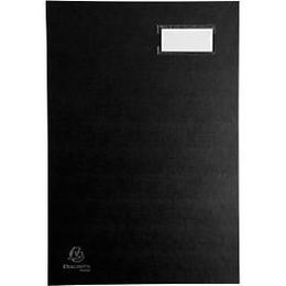 Unterschriftenmappe Exacompta 57021E Klassik, Format A4, 20 Fächer, Einsteckschild, dehnbarer Rücken, Hartpappe mit Kunststoffbezug/Karton, schwarz