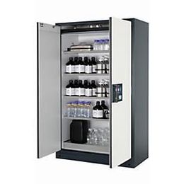 Sicherheitsschrank Typ 90 ASECOS Q-CLASSIC-90, Flügeltüren, Front Reinweiß, B 1193 x T 615 x H 1953 mm
