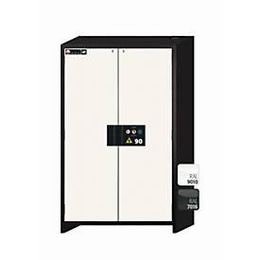 Sicherheitsschrank Typ 90 ASECOS Q-CLASSIC-90, Flügeltüren, Front Reinweiß, B 1193 x T 615 x H 1953 mm