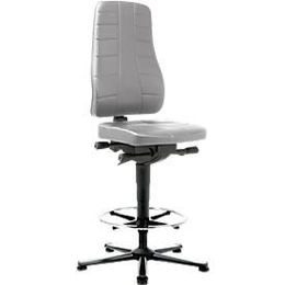 bimos Drehstuhl All-in-One 9641, mit Gleiter und Aufstiegshilfe, Kunstlederpolster, Skai grau
