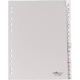 Durable PP-Register mit Wechseltaben, Buchstaben/Zahlen A-Z./1-20, grau