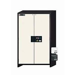 Sicherheitsschrank Typ 90 ASECOS Q-CLASSIC-90, Flügeltüren, Front Reinweiß, B 1193 x T 615 x H 1953 mm