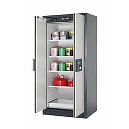 Sicherheitsschrank Typ 90 ASECOS Q-CLASSIC-90, Flügeltüren, Front Lichtgrau, B 893 x T 615 x H 1953 mm