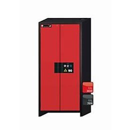 Sicherheitsschrank Typ 90 ASECOS Q-CLASSIC-90, Flügeltüren, Front Verkehrsrot, B 893 x T 615 x H 1953 mm