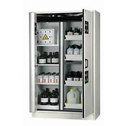 Kombi-Sicherheitsschrank Typ 30 ASECOS K-PHOENIX-30, Flügel- und Falttüren mit Türfeststellanlage, Front Lichtgrau, B 1202 x T 599 x H 1968 mm