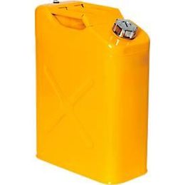 Lager- und Transportkanister, Stahlblech, gelb, 20 l, B 170 x T 340 x H 470 mm, Schraubverschluss, Belüftungsventil