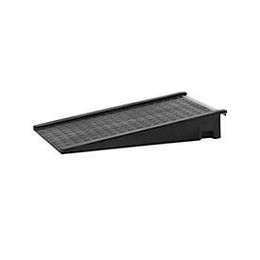 Auffahrrampe für CEMO PE-Fassauffangwannen 270/8, Polyethylen, L 1260 x B 800 x H 200 mm