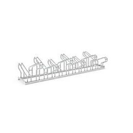 Bügelparker WSM, 2-seitig, für Reifen bis B 55 mm, B 2100 x T 3200 x H 415 mm, Stahl feuerverzinkt, 12 Einstellplätze, montiert