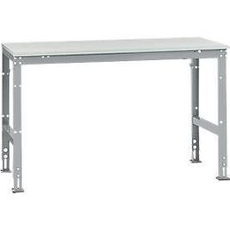Manuflex Grundtisch UNIVERSAL Standard, Tischplatte Kunststoff, 1500x800, alusilber