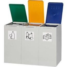 Wertstoff-Sammelsystem 2000, 40 Liter, Dreier-Element, Lieferung ohne Deckel!