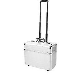 alumaxx Pilotenkoffer, mit Tragegriff und Rollen, mit Laptopfach, Aluminium, silber